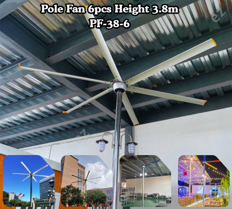 Pole Fan 6pcs Height 3.8m-PF-38-6